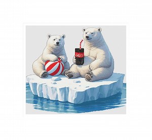 Polar Bear Pattern, Cross Stitch Bear, Bear Pattern, White Bear Cross Stitch, Winter Bear Pattern, Polar Bear Cross Stitch, Polar Bear - Etsy