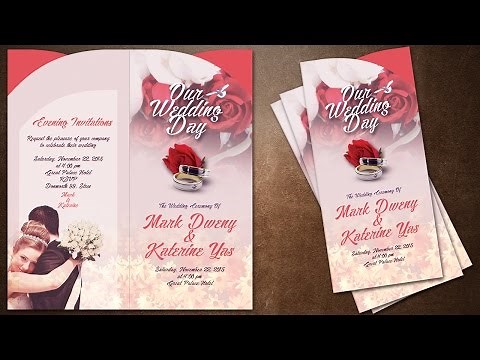 How To Make Creative Wedding Invitations Cover In Photoshop