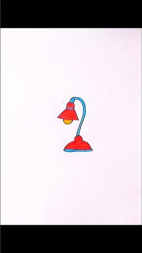 Easy lamp 🛋️ drawing with color #shorts #short #ytshorts #shortsfeed #shortsviral #art