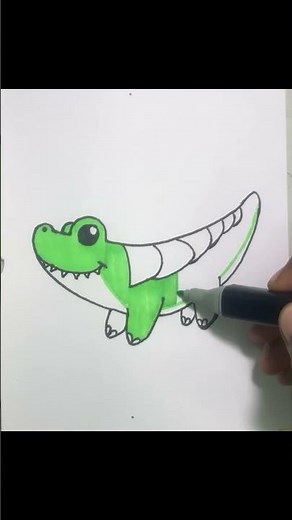 how to draw an alligator