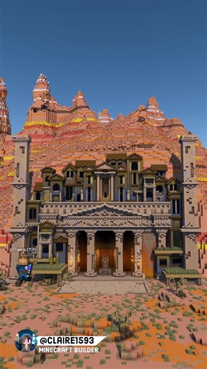 Minecraft Mesa Temple Timelapse Build