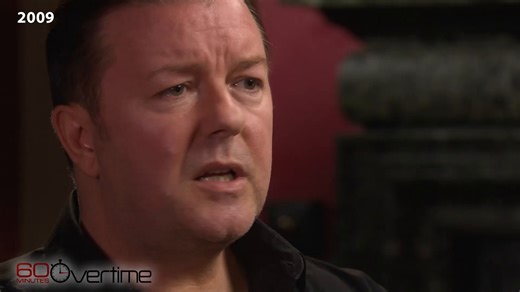 “I’m not proud of being rich,” comedian Ricky Gervais said in 2009. “It’s nothing to be proud of. I was lucky. Why am I paid a million times a nurse’s wages?” Gervais is nominated for a Golden Globe for his stand-up comedy special, “Ricky Gervais: Mortality.” | 60 Minutes