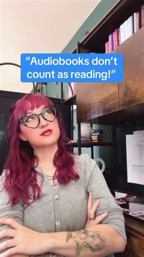 Audiobook count as reading. Full stop. To say otherwise is ableist. #Audiobooks #AllReadingIsValid #Books #Bookish #Bookstagram #AmReading #MariahAnkenman | Mariah Ankenman