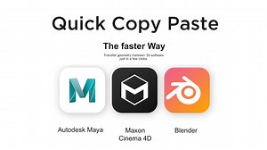 Blender、Maya、Cinema4D 間でジオメトリを転送するための無料シンプルツール「Quick Copy Paste」