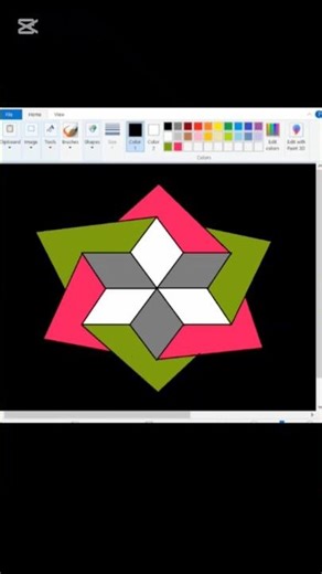 #3d design😍 #shorts in ms paint