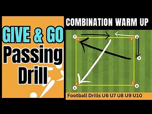 PERFECT PASSING SQUARE Football Drill - U8 U9 U10 U11 U12 - football/soccer drill - Warm up Passing