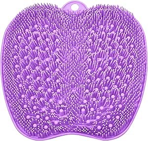 BESKAR XL Large Foot Scrubber Mat for Use in Shower - Shower Foot Cleaner to Eliminate Calluses Dead Skin, Foot Massager Mat for Men & Women to Soothe Achy Feet, Non Slip Suction Cups