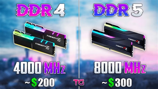 DDR4 4000MHz vs DDR5 8000MHz - Test in 10 games