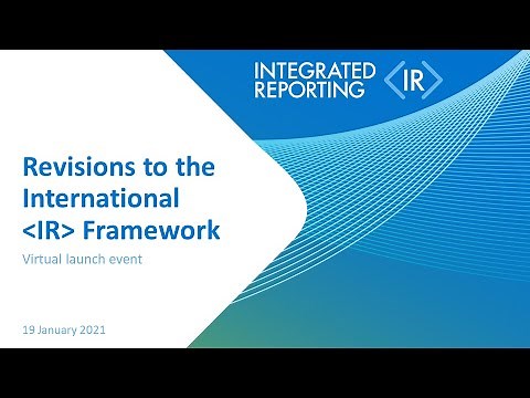 Revisions to the International Integrated Reporting Framework - Virtual launch event