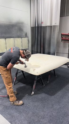 79 Toyota FJ40 Land Cruiser) Roof repair. Bodywork and high build primer complete. | Huckbody Shop LLC