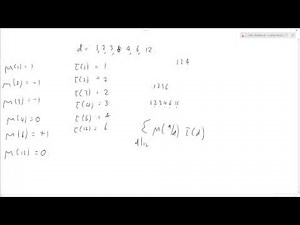 Number Theory 32: Tau function and the mobius inversion formula