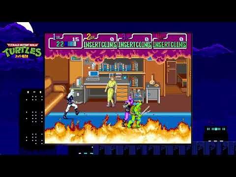 Teenage Mutant Ninja Turtles Arcade Game 1989 Stage 1 Gameplay -