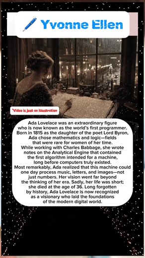 The world’s first programmer… lived in the 1800s. Her name was Ada Lovelace. #AdaLovelace #Programmer #mathematics #figure #LordByron | Yvonne Ellen