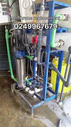how water treating machine flow and membrane replacement.