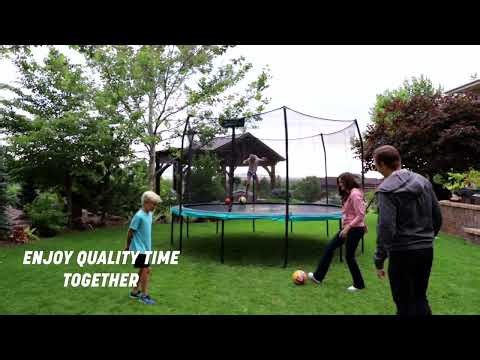Signature Series 15' Round Outdoor Trampoline with Enclosure