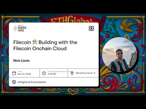 Filecoin - Building with the Filecoin Onchain Cloud I Nick Lionis
