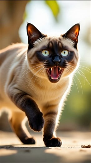 😾 Angry Siamese Cat Meowing Loudly 🔊 | Cat Screaming Sound Effect | Aggressive Cat Sounds
