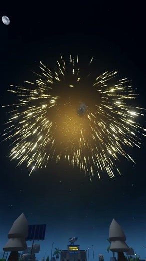 Golden Gala | Roblox Fireworks Playground #roblox #robloxshorts #fireworks