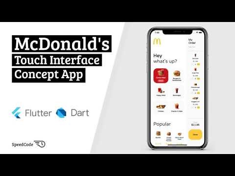 McDonald's Touch Interface Concept App - Flutter UI - Speed Code