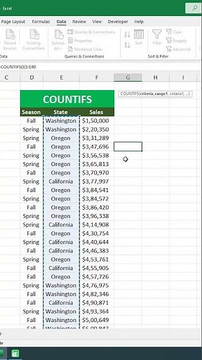 How to Use COUNTIFS in Excel for Multiple Criteria