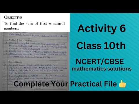 Maths Lab Activity 6 Class 10// Maths Practical// Class 10 Maths Activity Solution// CBSE board