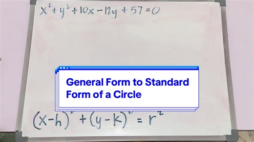 General Form to Standard Form of a Circle #creatorsearchinsights #education #precalc #foryou #fypシ゚viral #ivanimathics #mathtutor #learnmath