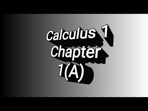 Calculus 1 Chapter 1(A)