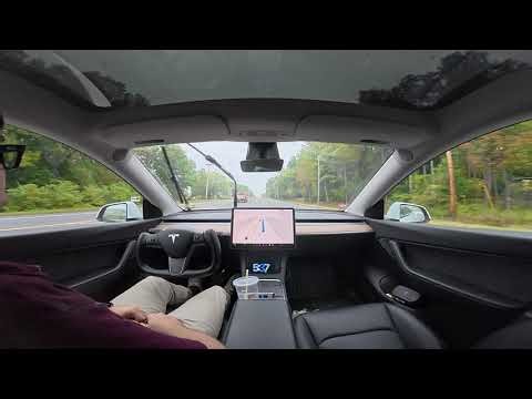 Tesla FSD Takes Me on a Drive in the Rain