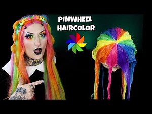 Rainbow Pinwheel Hair Color!