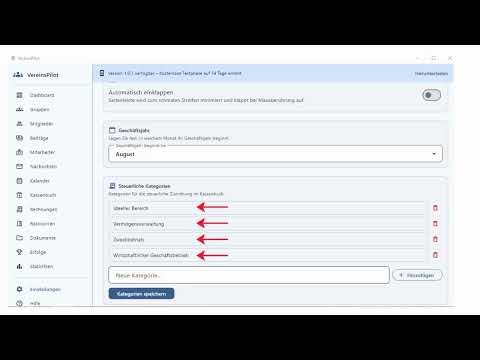 ⚙️ VereinsPilot Einstellungen – Komplett erklärt | Vereinsprofil, Backup, Lizenz & mehr | Tutorial