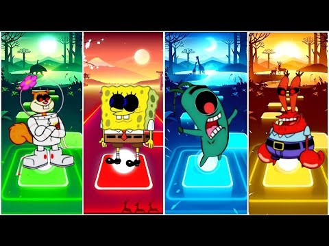 SANDY CHEEKS EXE VS SPONGEBOB EXE VS PLANKTON EXE VS MR KRABS EXE - TILES HOP