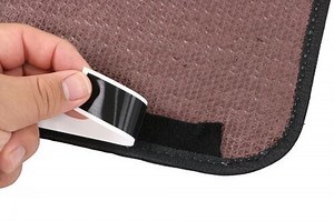 Prest-O-Fit Interior RV Step Rug for Landings - 23-1/2" Wide x 10" Deep - Black - Qty 1 Prest-O-Fit