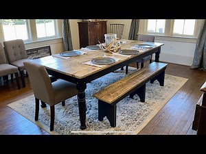 DIY Farm Table & Benches - Woodworking at Home