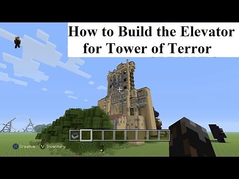 How to build the Tower of Terror part 1 (Elevator Shafts, No MODS): Minecraft