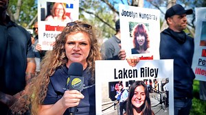357K views · 22K reactions | SAY THEIR NAMES! Democrats flipped Adam Francisco and I off and COVERED our signs memorializing women KlLLED by illegal immigrants. Let this show that the left has NO principles! | Kait's Unsafe Space | Facebook