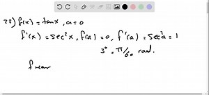 SOLVED:Use linear approximations to estimate the following quantities. Choose a value of a that produces a small error. tan3^∘