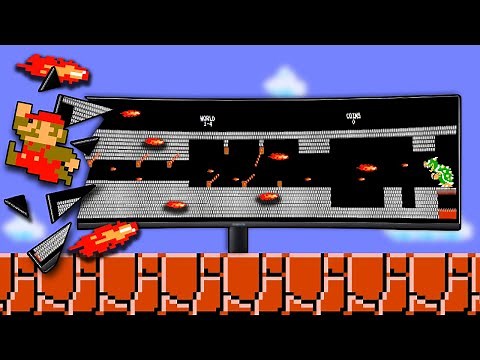 Full Screen Mario Bros. on an SUPER Ultra Wide Gaming Monitor - This is so cool!!!