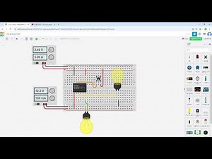 Circuit design Relay SPDT Tinkercad