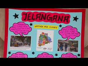 How to make Art Integrated Chart on Telangana/Chart making design for School/School Chart ideas