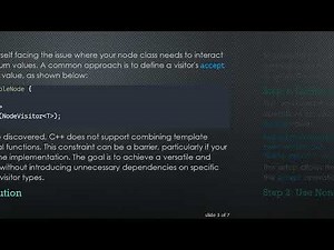 Implementing the Visitor Pattern with Return Type in C+ +