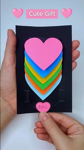 Cute Gift Idea 💖 Heart Waterfall Card for Valentine’s Day | DIY Craft | I LOVE YOU Pop Up Card