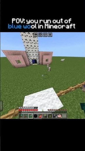 POV: You Run Out of Blue Wool in Minecraft 💀 #minecraft #minecraftbeauty #memes #gaming