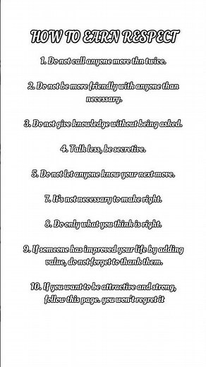 10 Rules That Instantly Make People Respect You