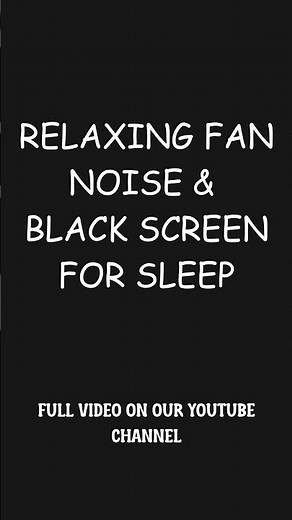 Black Screen Soft Fan Noise for Sleep & Focus Sound #WhiteNoise #BlackScreen #SleepSounds #FanNoise