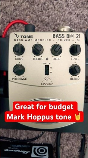 Behringer BDI 21 “SVT Settings” Bass DI | Easy Mark Hoppus Tone!