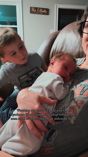 Babies with Down Syndrome (not all), commonly have low muscle tone, also called hypotonia. Due to having hypotonia, babies can have trouble at birth with breathing and feeding related tasks. As they develop, they may reach milestones like sitting, crawling and walking at a later date than children of a similar age. When Shep was born, he came out ready to eat and has had no issues nursing. I can honestly say, I was worried about him not being able to eat on his own and would need to be in the NI