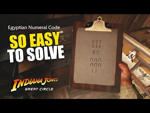 How to solve Egyptian Numeral Code Chest Code - Indiana Jones and the Great Circle