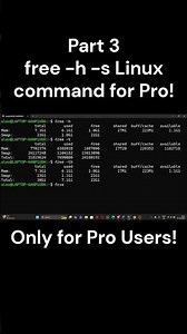 Free -h -s 2 Command Explained | Live Memory Check in Linux #linux #linuxforpro #freecommand