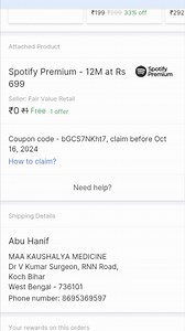 FREE SPOTIFY PREMIUM CODE Spotify Premium 12M at RS 699 🖇️ Link 👇👇 https://www.spotify.com/in-en/ppt/flipkart-12-for-x/ Coupon code - bGCS7NKht7 #flipkart #Spotify #spotifymusic | Adam Aarib