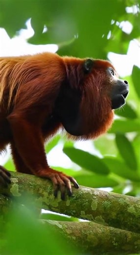 Experience the raw power of the howler monkey’s loud, deep roars as it calls out from the jungle canopy. Wind gently ripples through its striking reddish fur while leaves rustle in harmony with its powerful voice, creating a captivating natural atmosphere. The immersive jungle soundscape places you right in the treetops at the heart of the action. 🔗 Follow for more animal sounds: TikTok: http://tiktok.com/@animalsoundearth Instagram: https://www.instagram.com/@animalsoundearth YouTube: https://